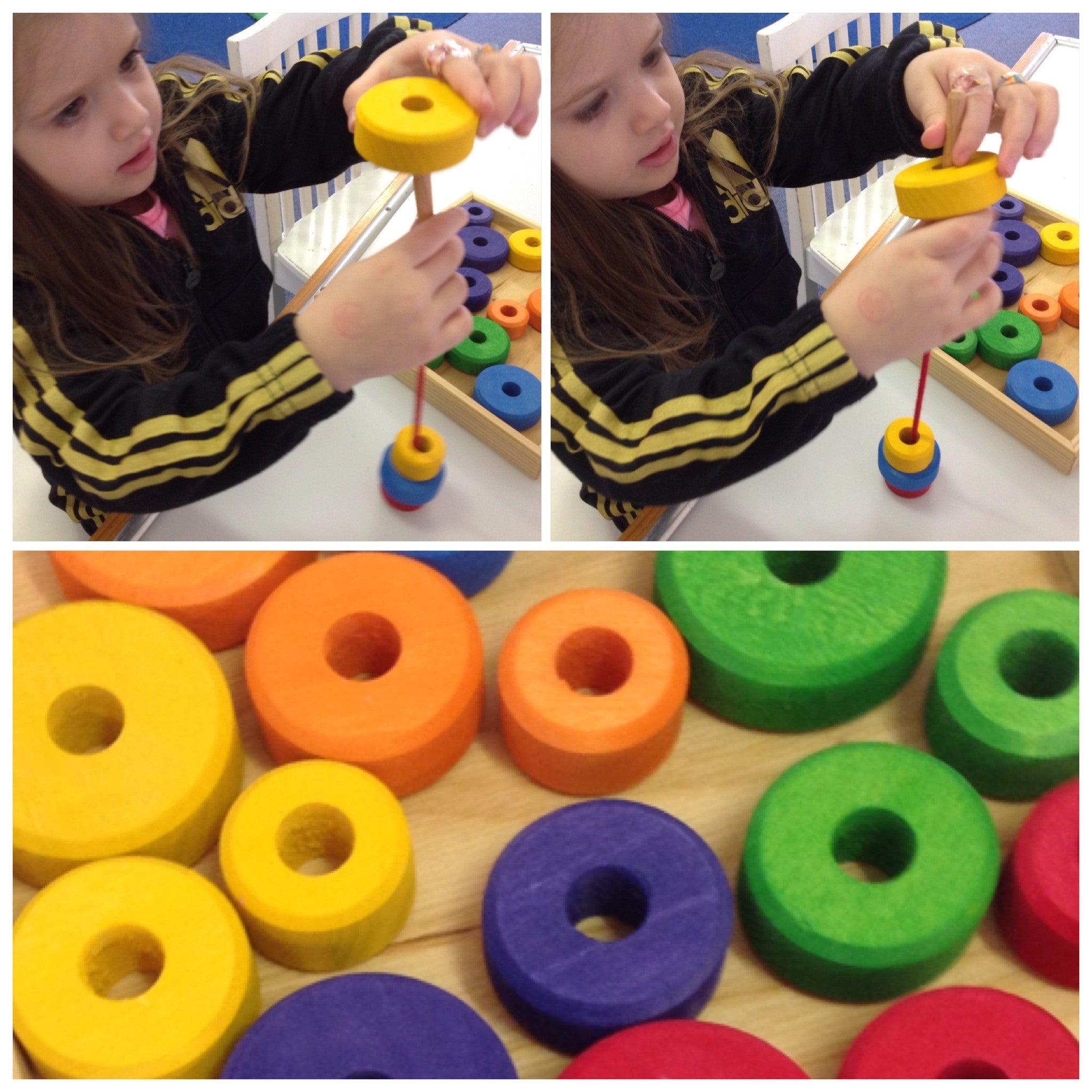 Rainbow Threading Tray | Montessori Child