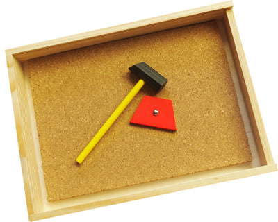 'Tap Tap' Hammer and Nail Set in box | Montessori Child